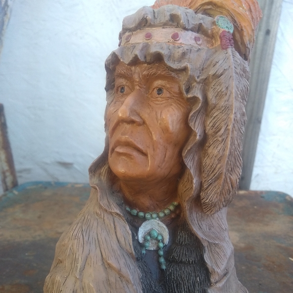Accents | Native American Indian Chief Sculpture Bust Statue | Poshmark